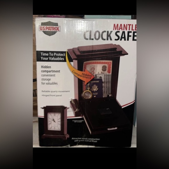 Wall Decor | Clock Safe With Hidden Compartment Brown | Poshmark